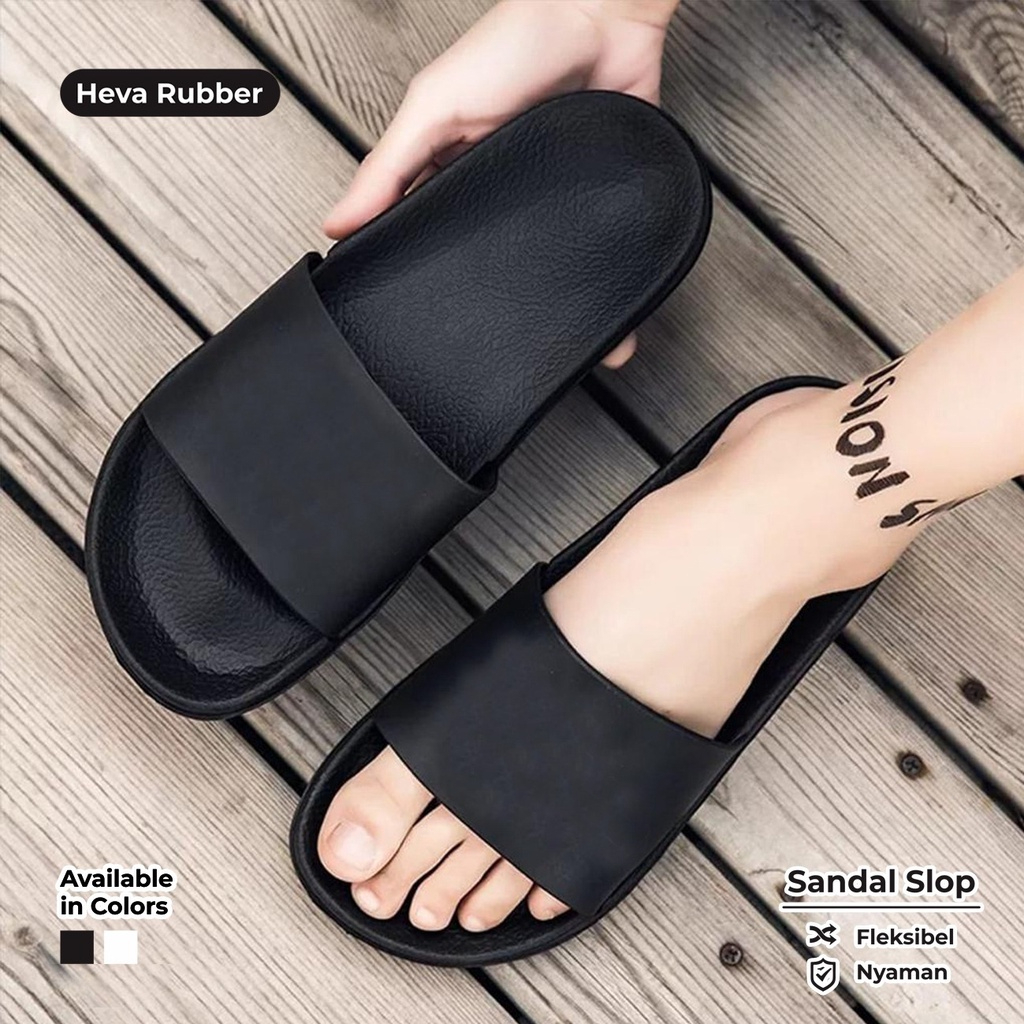Jual Sandal Selop PrIa Wanita Polos Bahan Karet Lentur Sandal Rumah ...