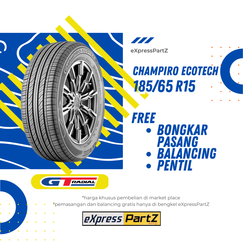 Jual Gajah Tunggal Radial Champiro Ecotec 185/65 R15 Avanza S/Veloz/Livina/Freed | Shopee Indonesia