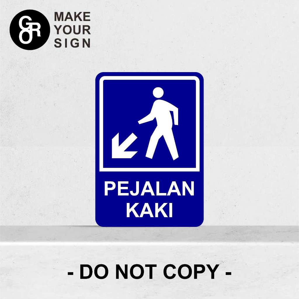 Jual Rambu Sign Plat Alumunium/Plang/Lalu Lintas Pejalan Kaki 35cm x ...