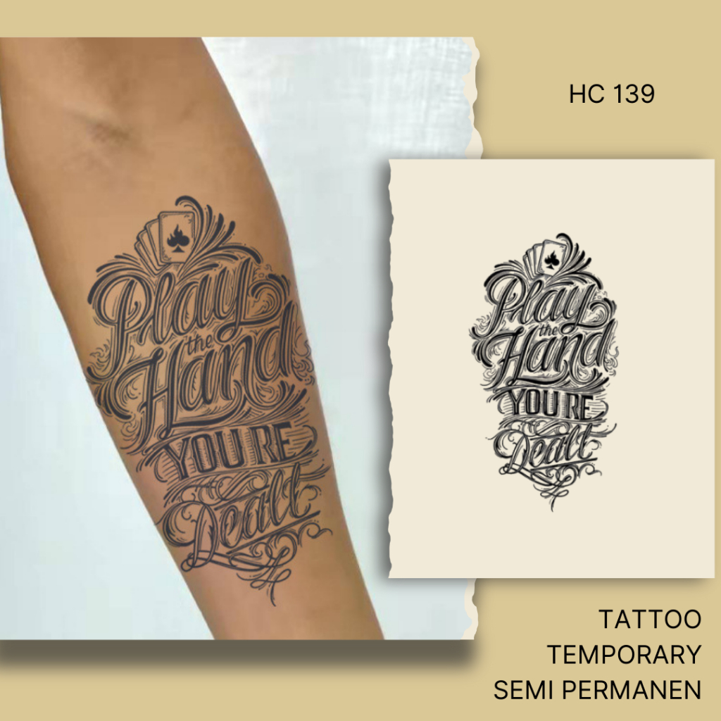 Jual TATTOO TEMPORARY SEMI PERMANEN HC-139 ukuran 11X18 CM motif ...