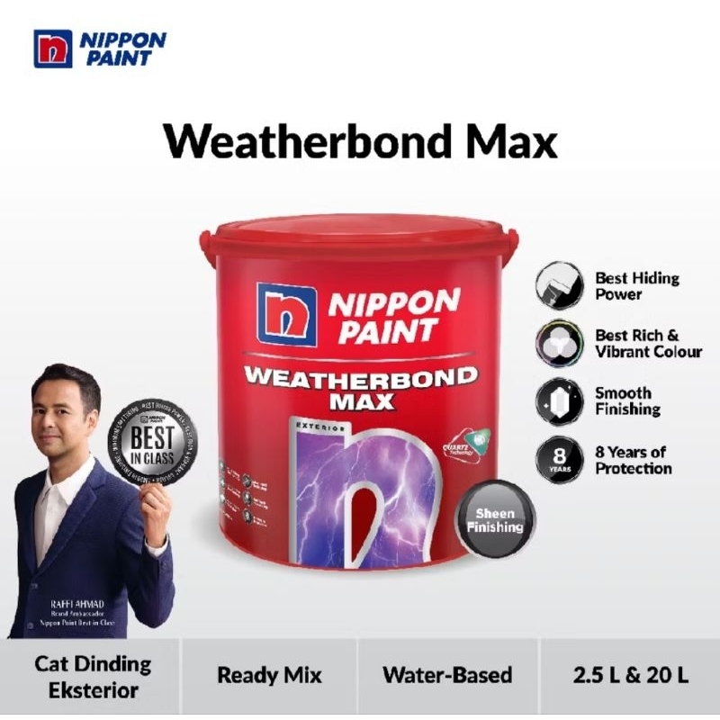 Jual [Premium] Cat Tembok Exterior Weatherbond Max 2,5 L | Shopee Indonesia