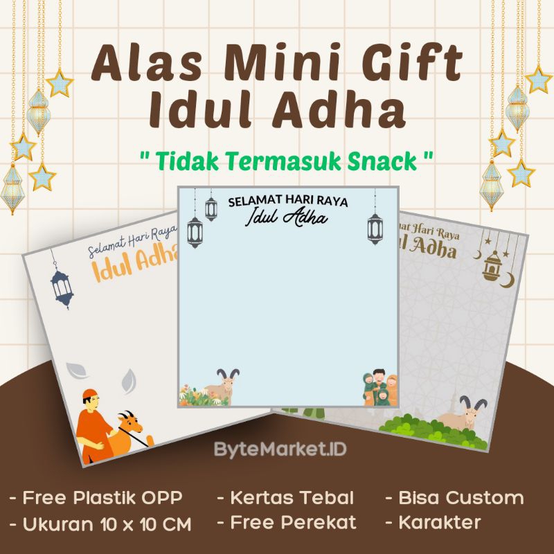 Jual Alas Kertas Mini Gift Edisi Idul Adha/Alas Mini Gift Snack Murah ...