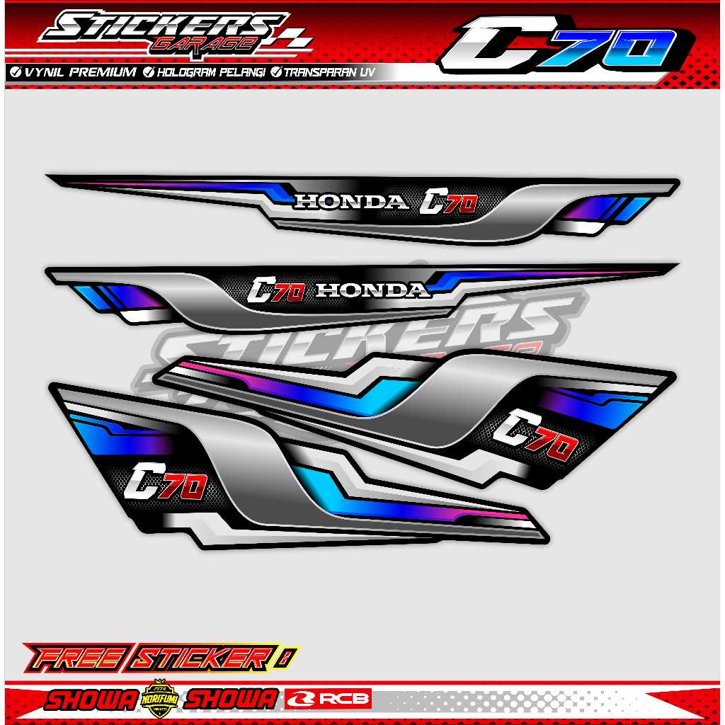 Jual STRIPING VARIASI HONDA C70 / STICKER LIST VARIASI MOTOR HONDA C70 ...