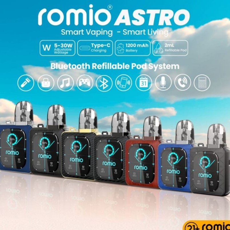 Jual Pod Romio Astro 30W 1200mAh 100% Authentic / Romio Astro Smart Pod ...