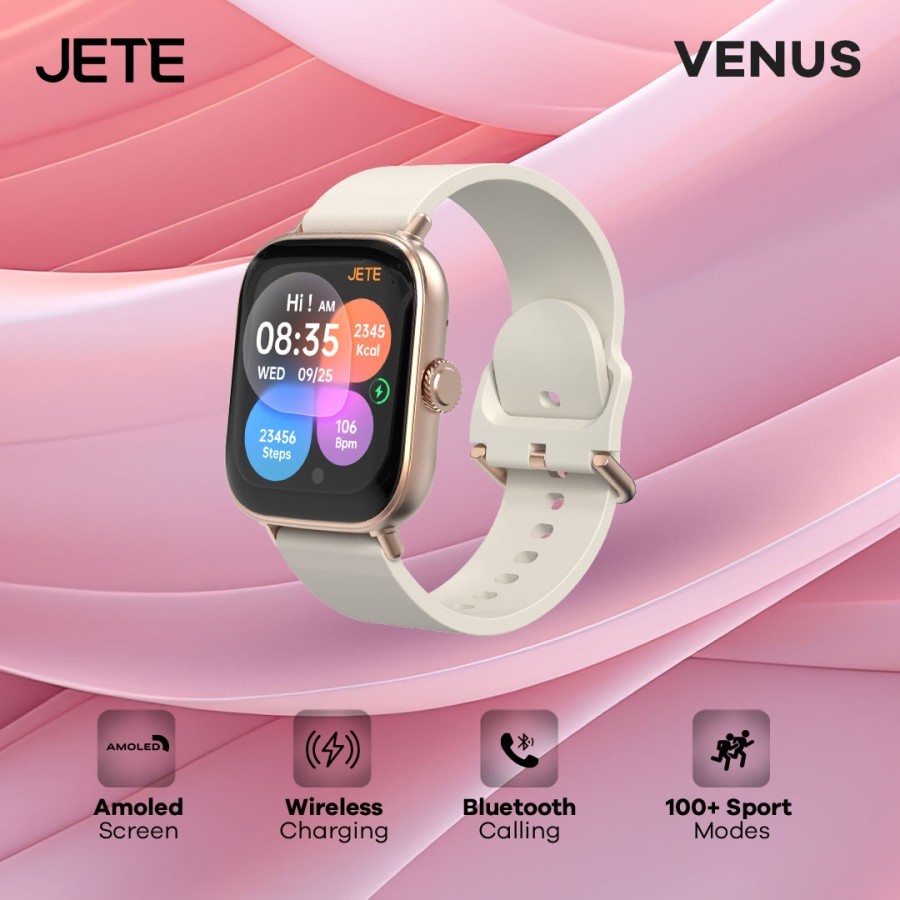 Jual JETE VENUS Smartwatch Amoled SP02 Bluetooth Calling IP67 with 100 ...