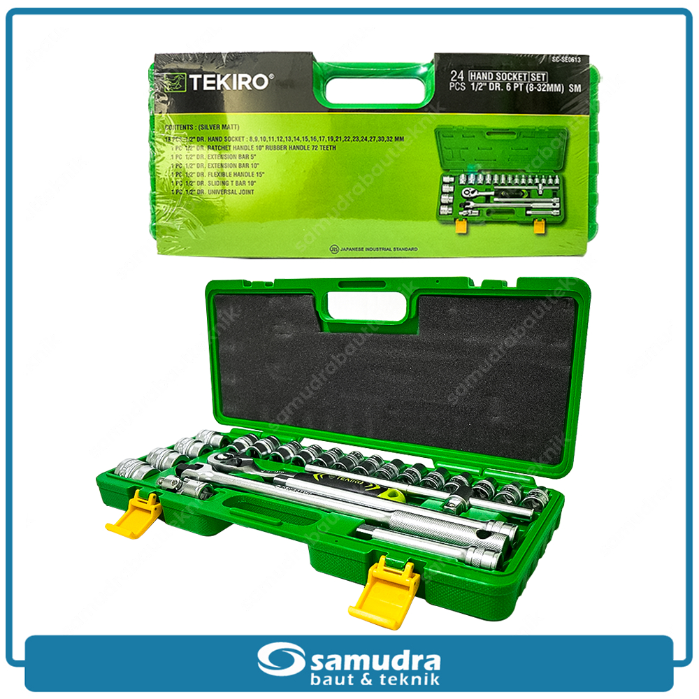 Jual TEKIRO Kunci Sok Set 24 pcs 6 PT Mata Shock Tool Box Plastik ...