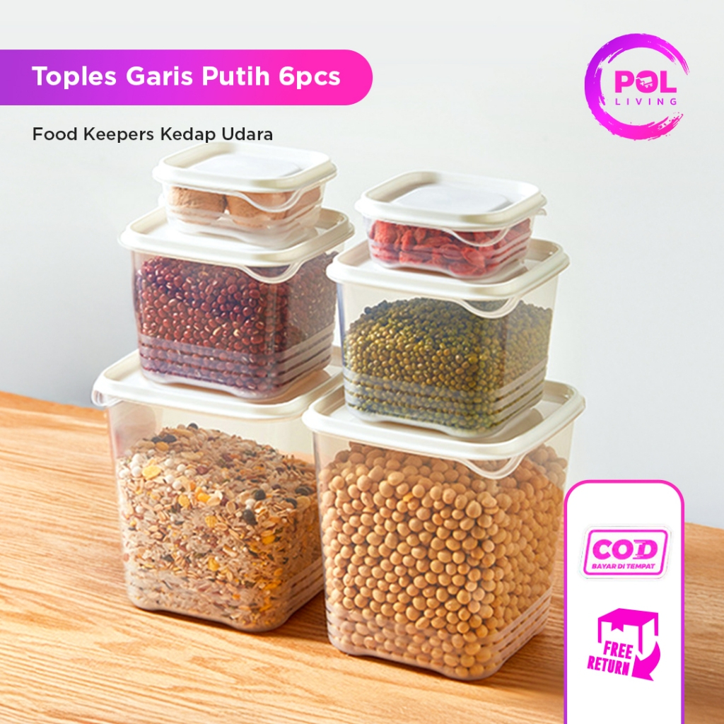 Jual POL - Set Toples Kontainer Makanan 6pcs 10pcs 12pcs | Shopee Indonesia
