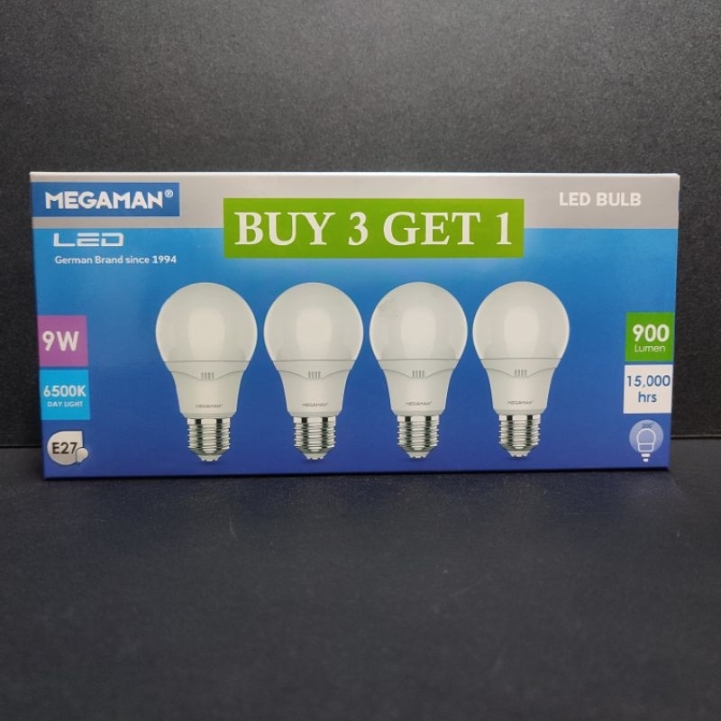 Jual Lampu LED Megaman Multi Pack 9 Watt Putih / Led Bulb 1 Pack Isi 4 Pcs | Shopee Indonesia