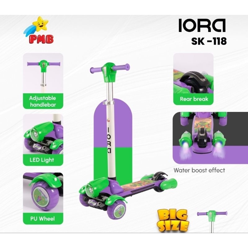 Jual Scooter IORA SK 118 Alloy PMB Skuter Otoped Anak SK118 | Shopee Indonesia