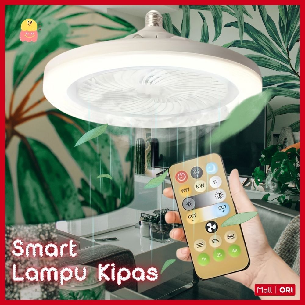 Jual Smart Lampu Dan Kipas LED 2IN1 Lampu Gantung Plafon Set Kipas ...