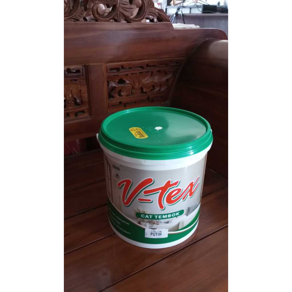 Jual CAT V TEX 4,5KG PUTIH CAT TEMBOK GIPSUM ( TUTUP HIJAU ) | Shopee ...