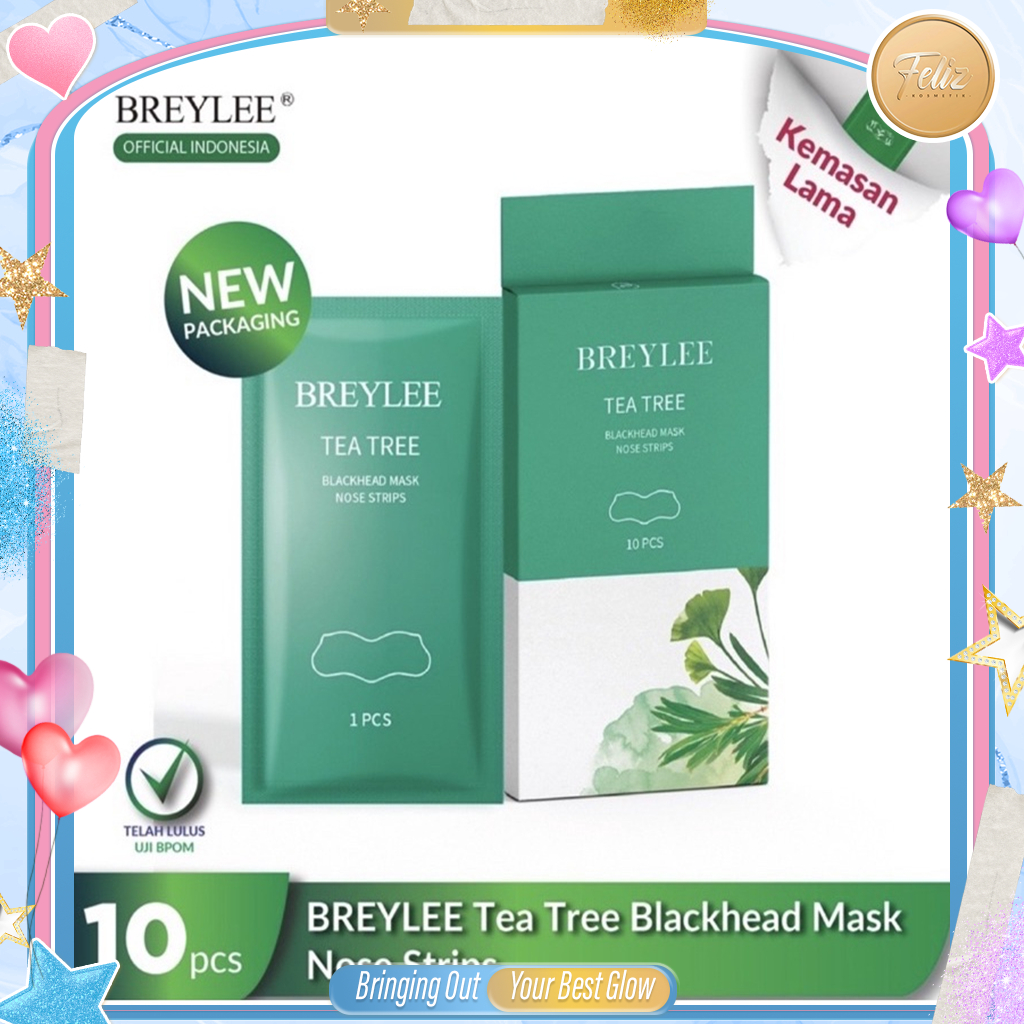 Jual * FELIZ * BREYLEE Tea Tree Blackhead Mask Nose Strips 1pcs ...