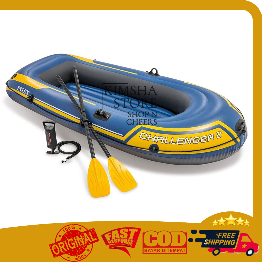 Jual Intex Challenger 2 Set Kapal Perahu Karet Renang Dewasa Inflatable ...