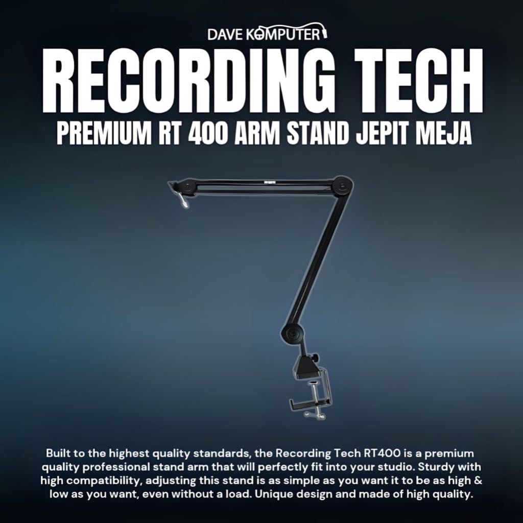 Jual Recording Tech RT400 / RT 400 / RT-400 arm Stand Mic Jepit Meja ...