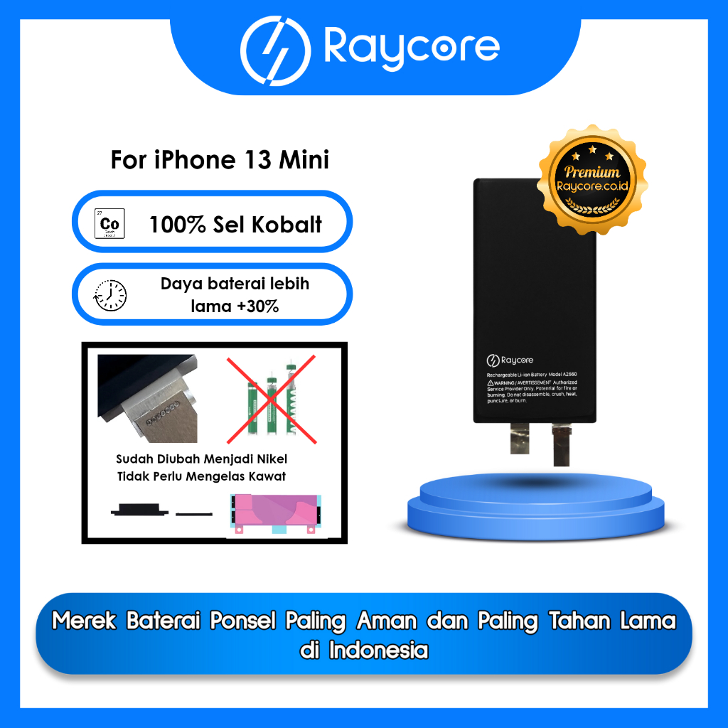Jual Raycore - Cell Only iphone 13 mini 2406mAh | Shopee Indonesia