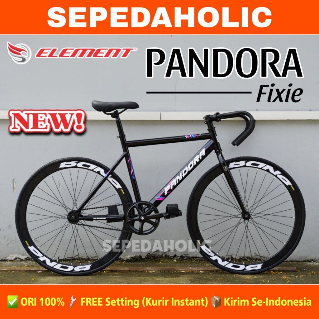 Jual Sepeda Fixie ELEMENT POLICE TORONTO FX PANDORA Ukuran 700C Rem ...
