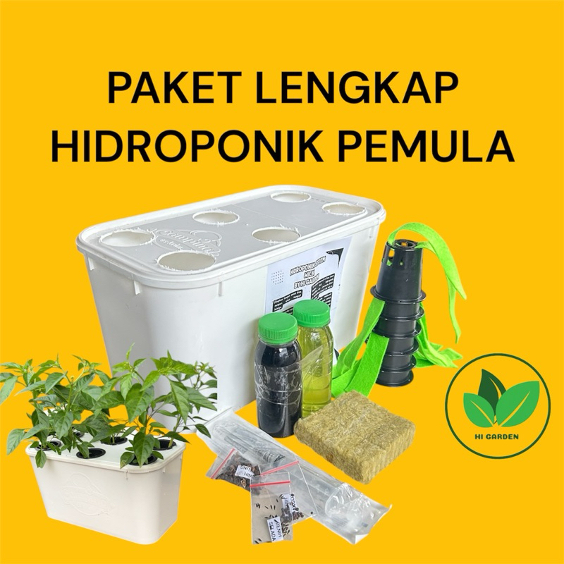 Jual Paket Lengkap Hidroponik Pemula 6 Lubang Hidroponik Wick | Shopee ...