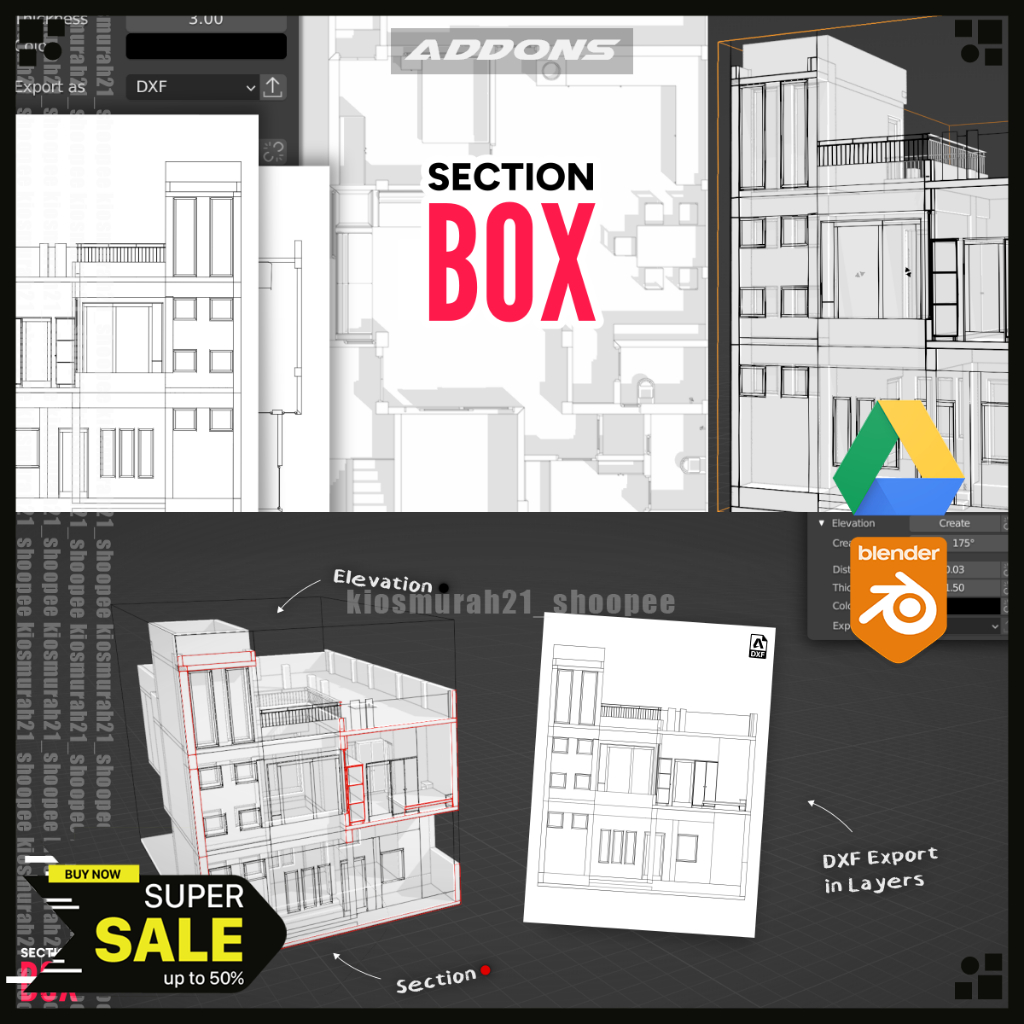 Jual Section Box 3D Blender addons Plugin Terbaru Blender 3D | Shopee ...