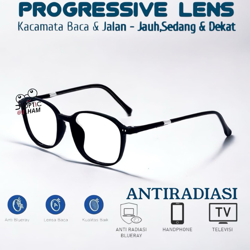 Jual Kacamata Plus Baca dan Jalan PROGRESIF Antiradiasi - Frame wanita ...