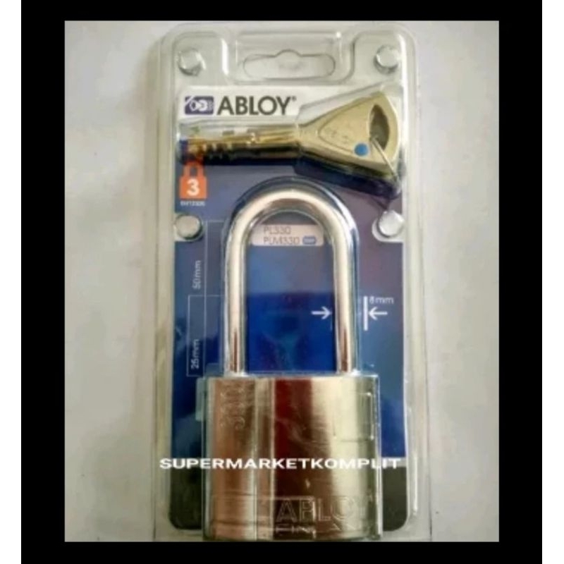 Jual gembok abloy pl330 panjang rumah toko padlock abloy pl 330 long asli o | Shopee Indonesia