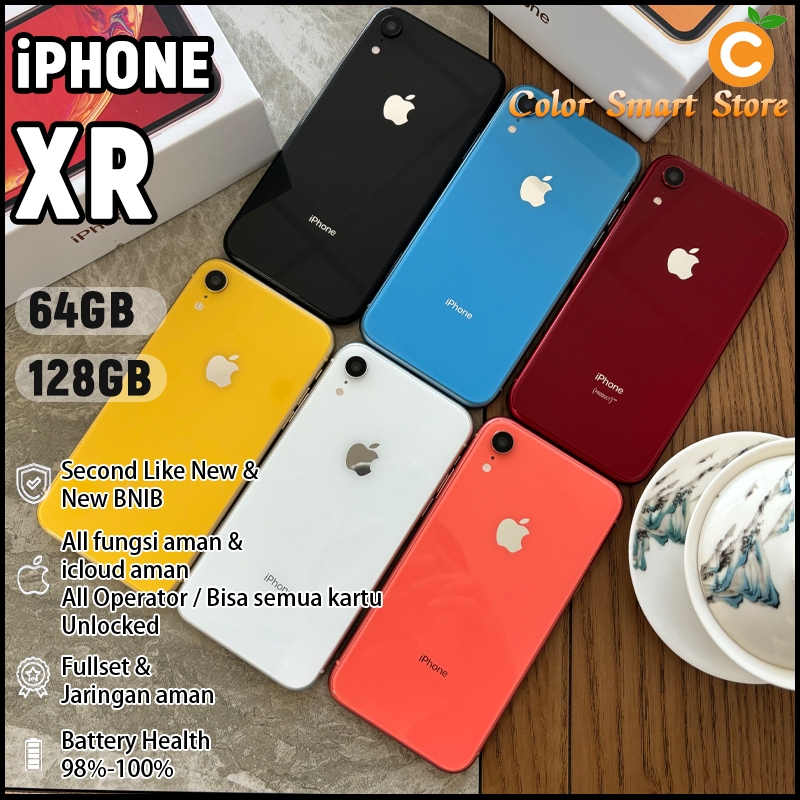 Jual Apple iPhone XR 64GB 128GB ORIGINAL 100% Second Hand Fullset Mulus Kondisi Perfect/icloud ...