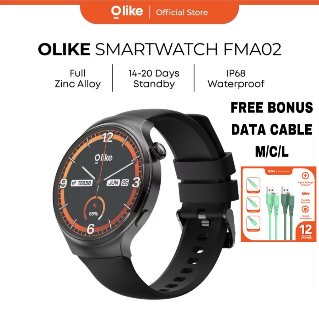 Jual Olike Smartwatch FMA02 Amoled Bluetooth Call Waterproof IP68 | 100+ Sports Mode READY ...