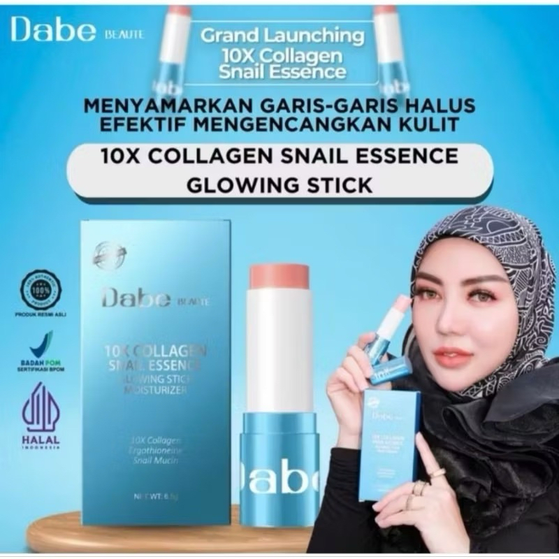 Jual DABE BEAUTE SNAIL ESSENCE COLLAGEN GLOWING STICK | SNAIL STICK ...