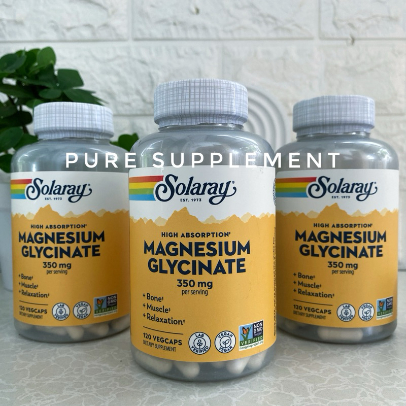 Jual Solaray Magnesium Glycinate 350mg 120kaps 240kaps share in jar ...