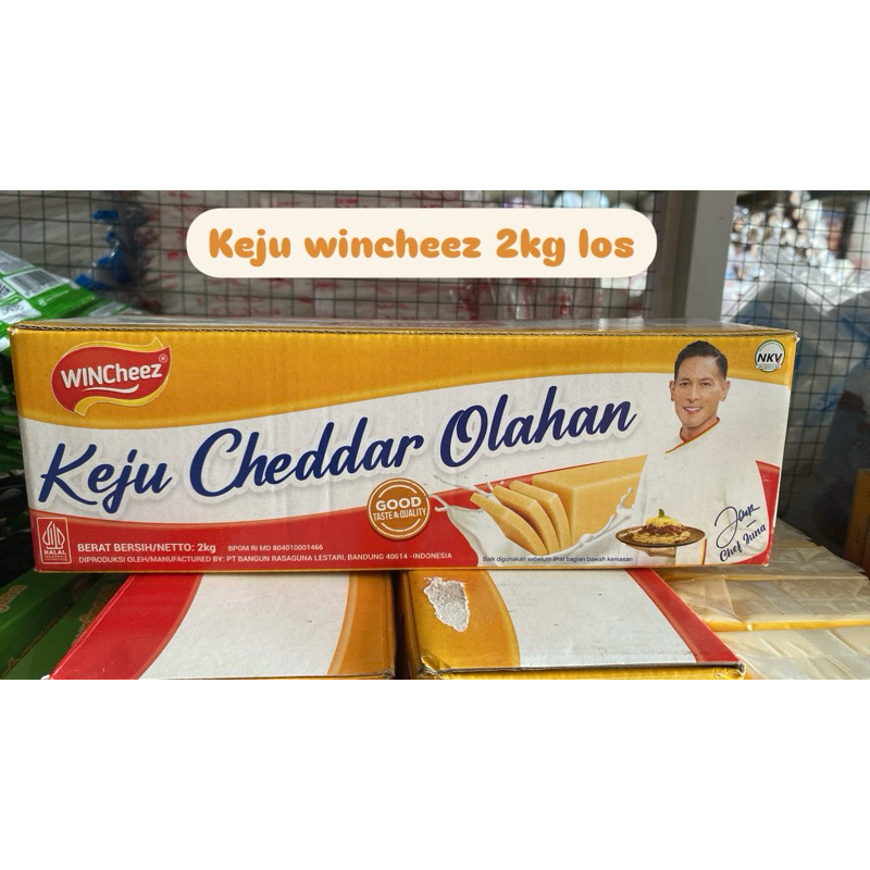Jual WINCheez Keju Regular 2 KG/ CHEDDAR CHEESE BLOCK WINCHEEZ | Shopee ...