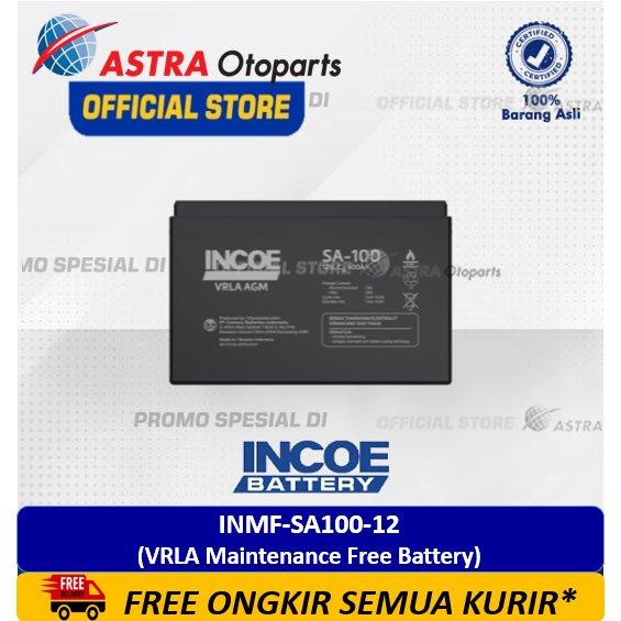 Jual Baterai / Aki Deep Cycle AGM INMF-SA100-12 (100 Ah - 12 Volt) Merk ...