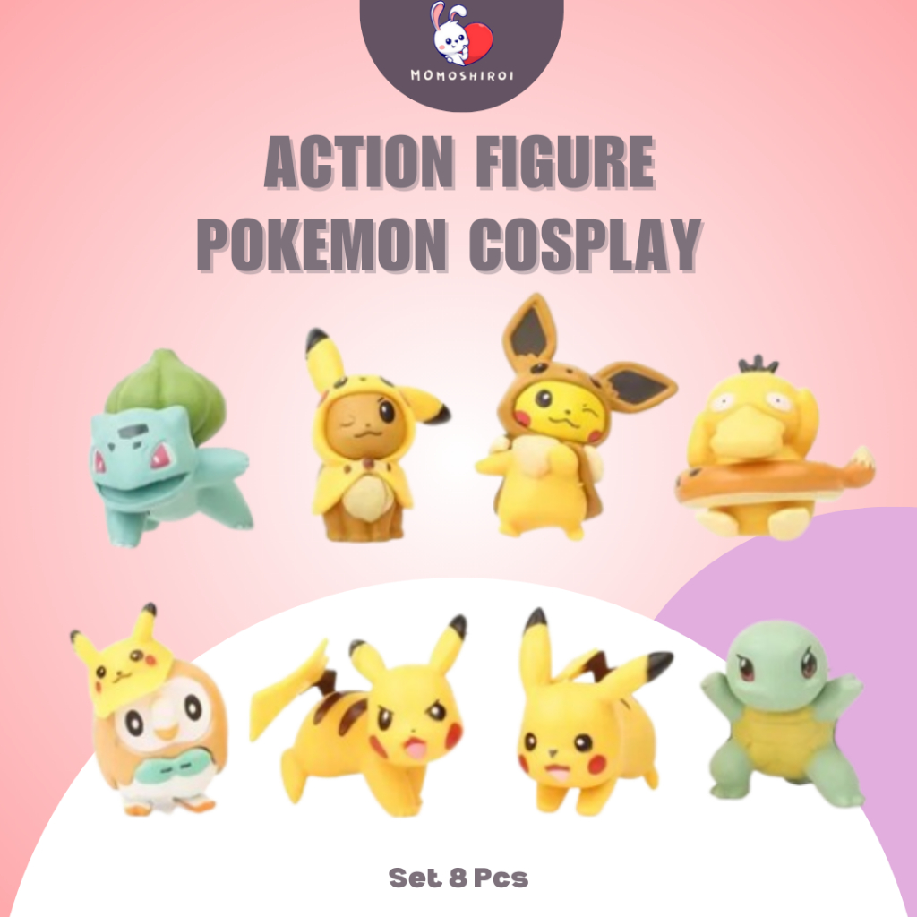 Jual Figure Pokemon Pikachu / Mainan Pokemon Set 8 / Topper Cake ...