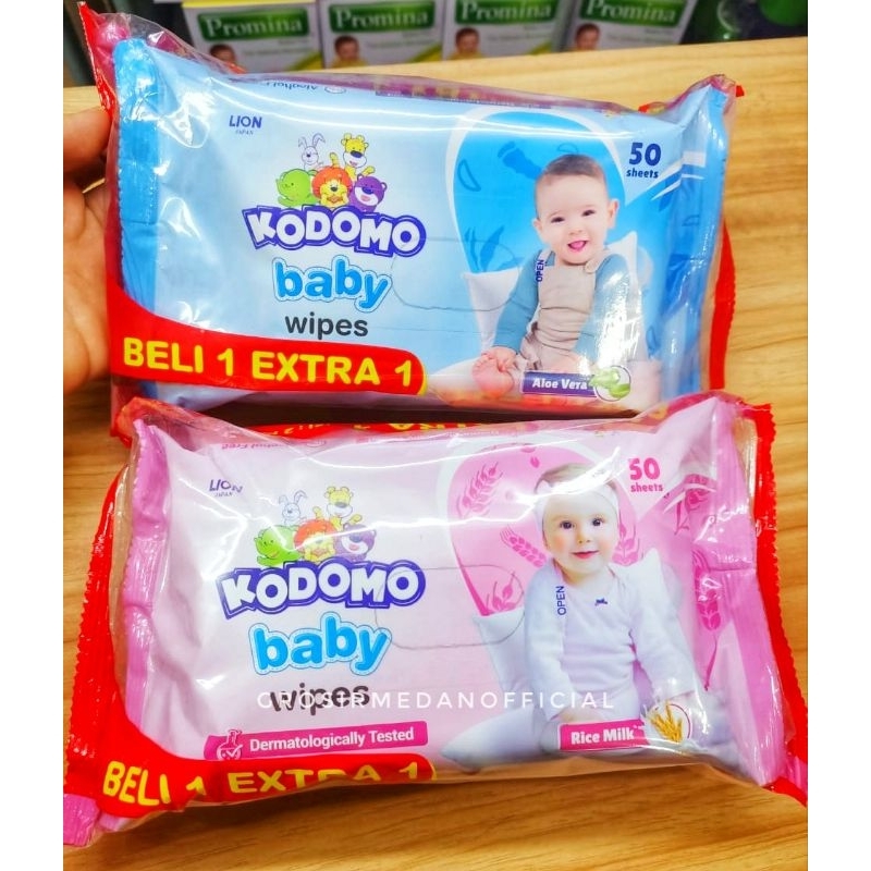 Jual KODOMO BABY WIPES BELI 1 GRATIS 1 ISI 50+50 SHEET - TISU BASAH KODOMO TISSUE HARUM HALUS ...