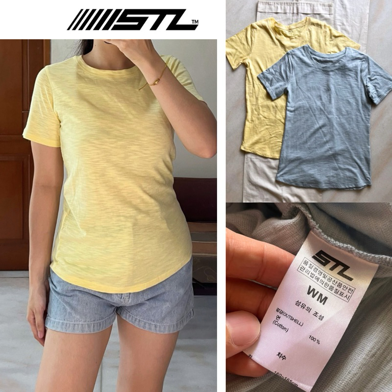 Jual STL Cotton Texture Top | Kaos Tekstur | Shopee Indonesia