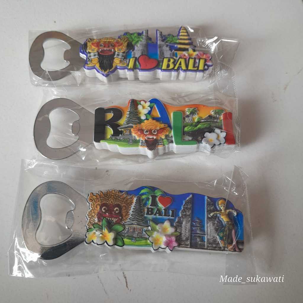 Jual Pembuka Botol besi resin magnet motif khas Bali bukaan botol ...