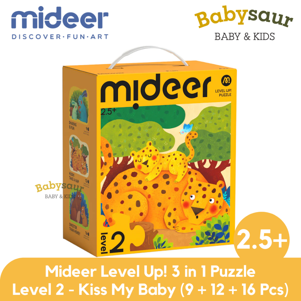 Jual Mideer Level Up! 3 in 1 Puzzle Level 2 Kiss My Baby New Packaging Mainan Edukasi Puzzle ...