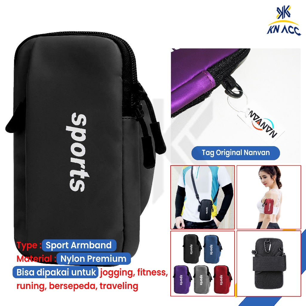 Jual [KN ACC] NANVAN NVN-TL14TEMPAT TAS HP SELEMPANG / ARMBAND / DI ...