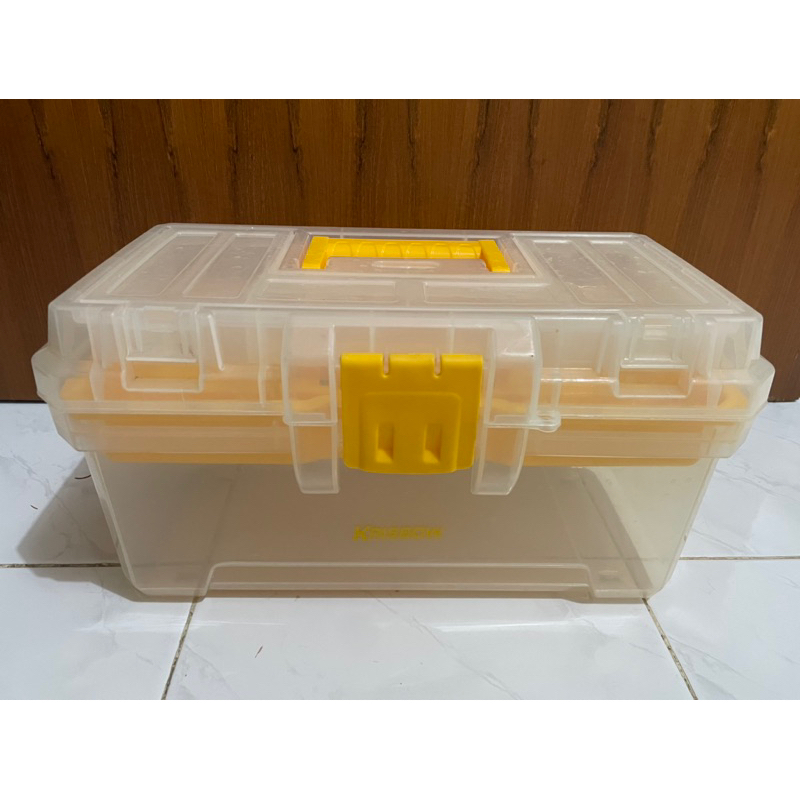 Jual Tool Box Krisbow kotak perkakas plastik transparan SECOND 39.5 x 22 x 21 cm | Shopee Indonesia