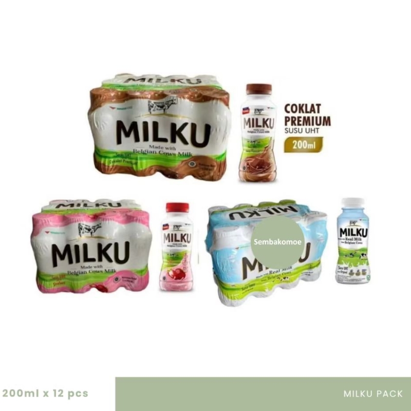 Jual Milku isi 12 x 200ml pak | susu milku 1 dus murah | Shopee Indonesia