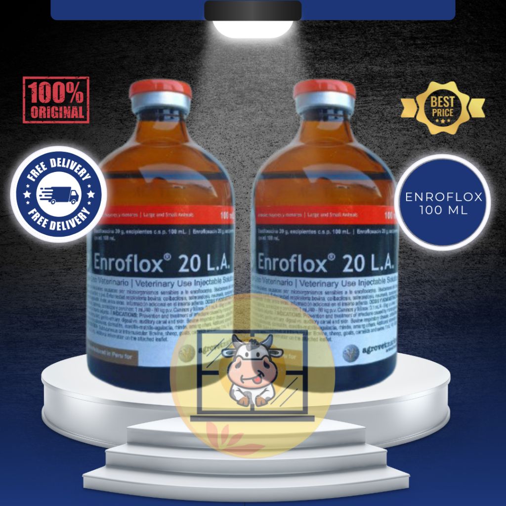 Jual ENROFLOX LA 100ML AGROVET - Antibiotik Spektrum Luas Long Acting ...