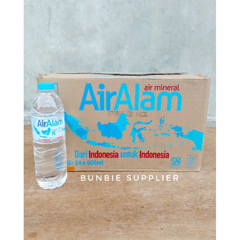 Jual Air Mineral AIR ALAM 600ml x 24 Botol (KARTON) | Shopee Indonesia