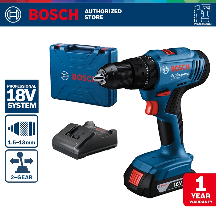 Jual Bosch Cordless Impact Drill / Bor Impact Baterai 18Volt GSB 183-LI ...