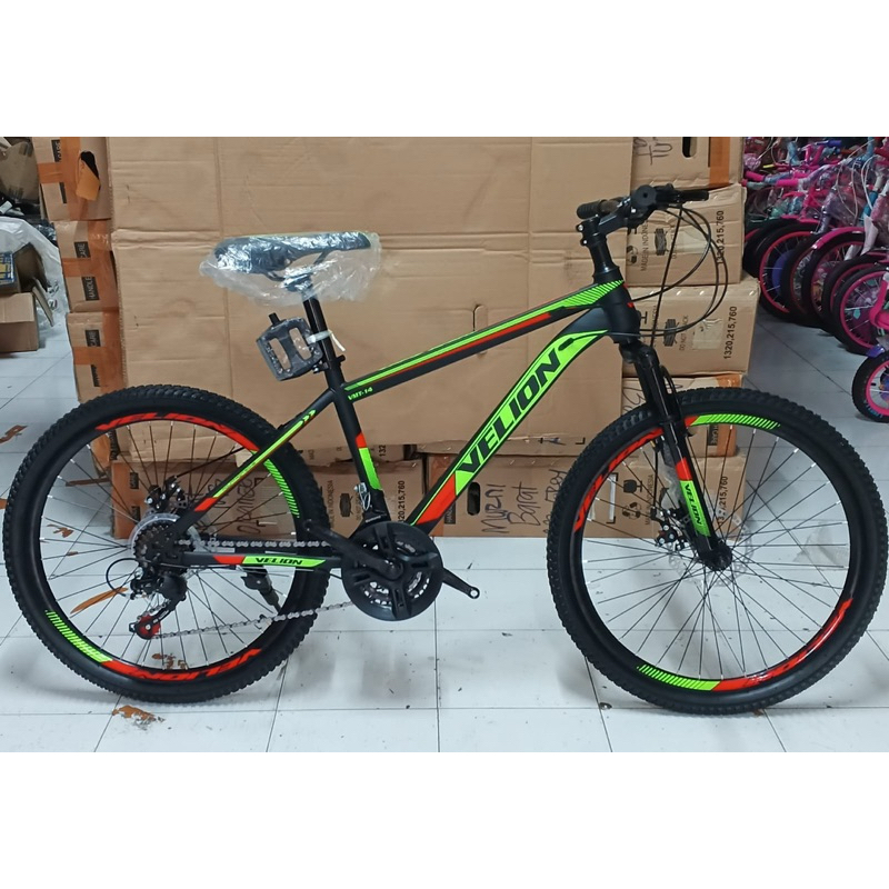 Jual SEPEDA GUNUNG / MTB 24 INCH VELION KABEL INNER 3 x 7 SPEED DISC ...