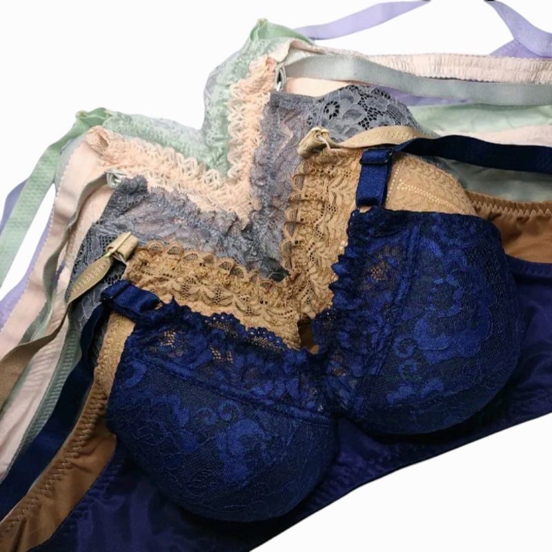 Jual BRA WANITA RENDA (3PCS) BH TANPA KAWAT BUSA TIPIS SIZE 34 36 38 40 ...