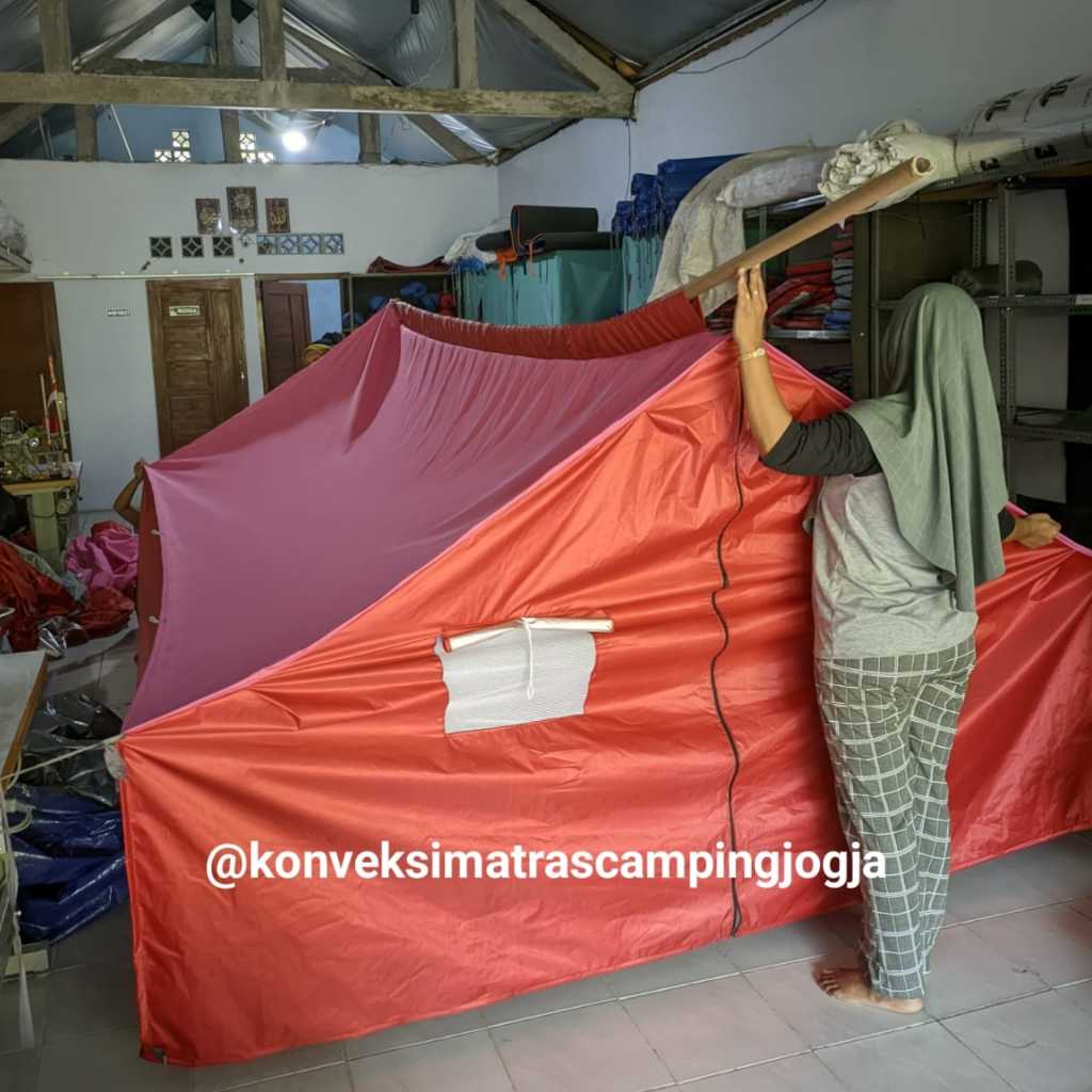 Jual Tenda Pramuka Bahan Taslan / Cordura Fullset (ATAP TASLAN ...