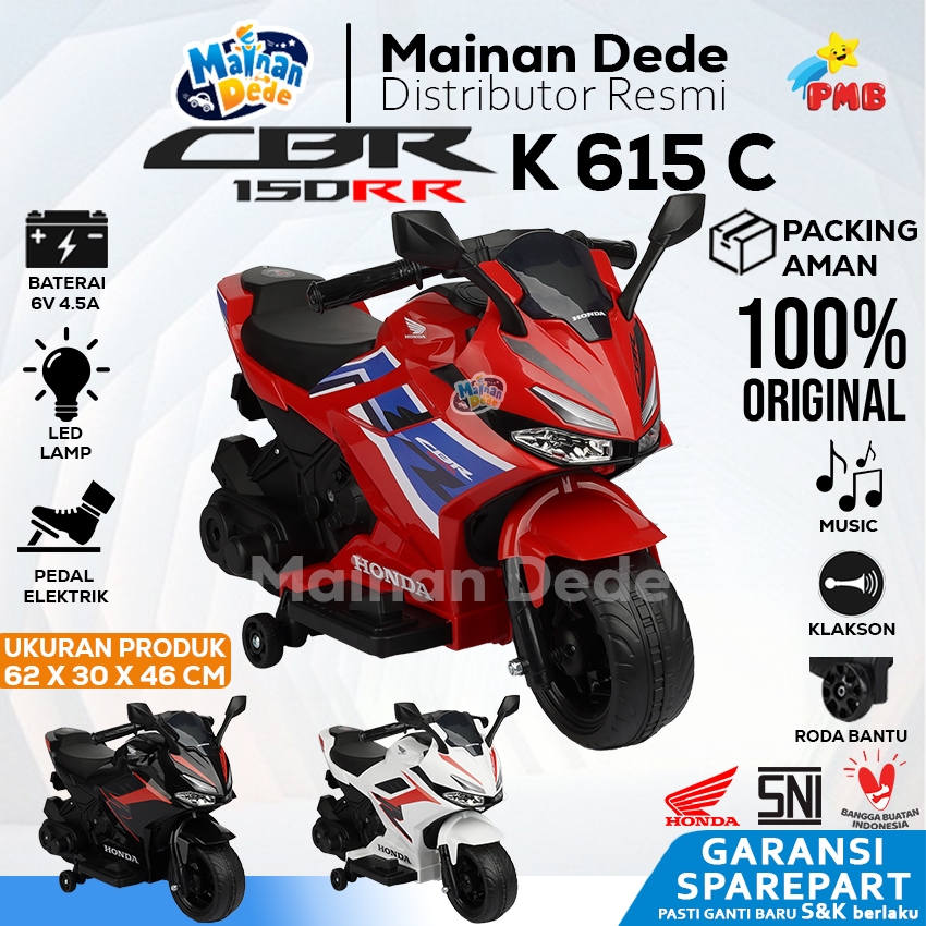 Jual Mainan Motor Aki Anak PMB K615C CBR 150RR PMB K-615 RAID MANUAL ...