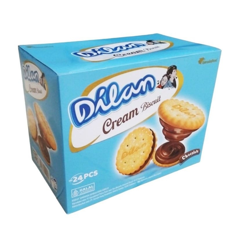 Jual DILAN CREAM BISCUIT CHOCOLATE BOX - 24pcs | Shopee Indonesia