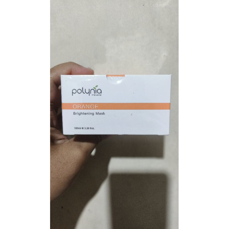 Jual POLYNIA ORANGE BRIGHTENING MASK ORIGINAL FULL SIZE | Shopee Indonesia