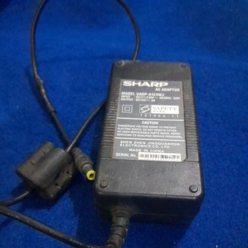 Jual AC ADAPTER SHARP DC 15V-3A MADE IN CHINA SECOND NORMAL | Shopee ...