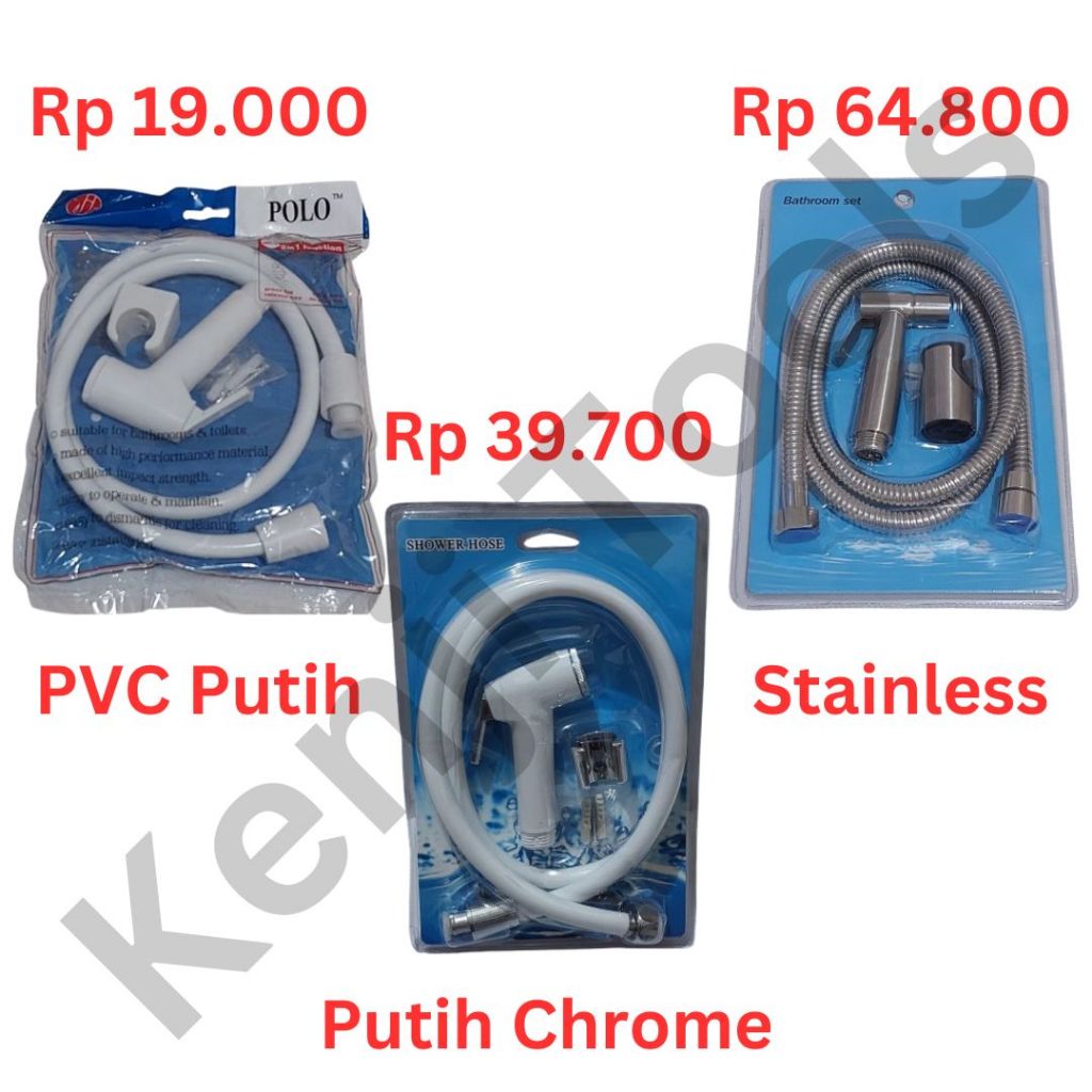 Jual Jet Shower Closet 1/2 Inch Set Stainless 140cm Putih Chrome 117cm ...