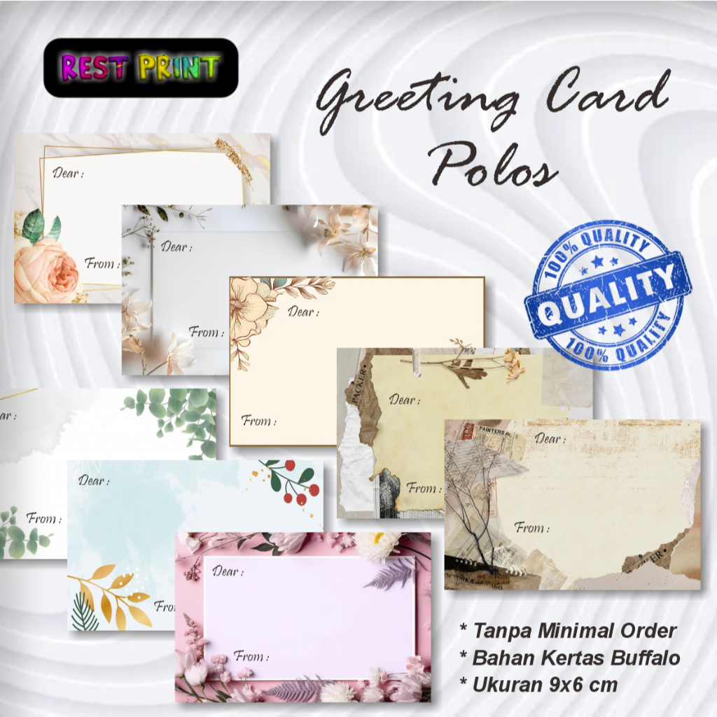 Jual Gift Card - Kartu Ucapan - Greeting Card Polos - Kartu Ucapan ...